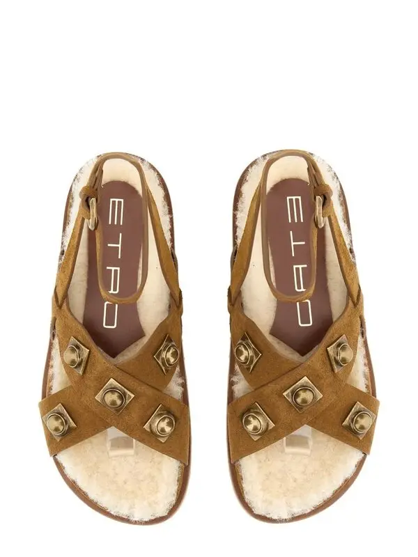 Etro Crown Me Sandal - Cream