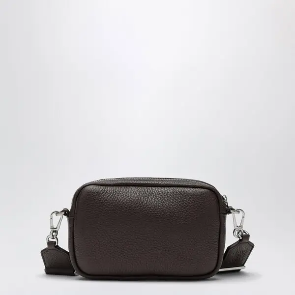Loewe Small Pebble Crossbody Bag In Chocolate Grained Leather - Brown