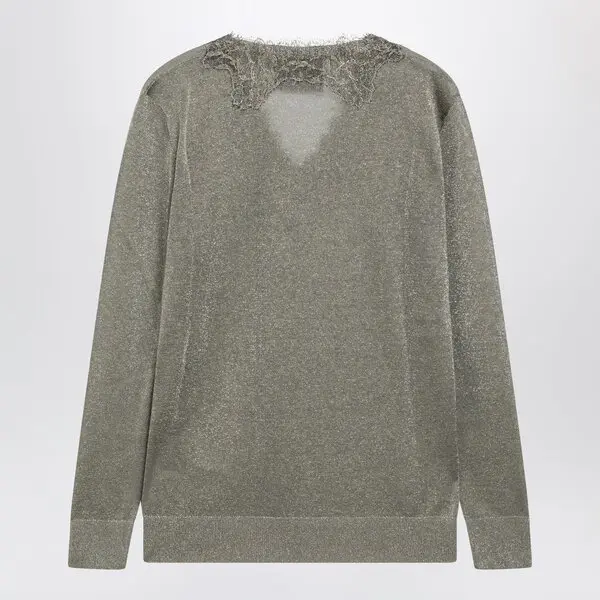 Valentino Garavani Viscose-blend Lace V-neck Sweater