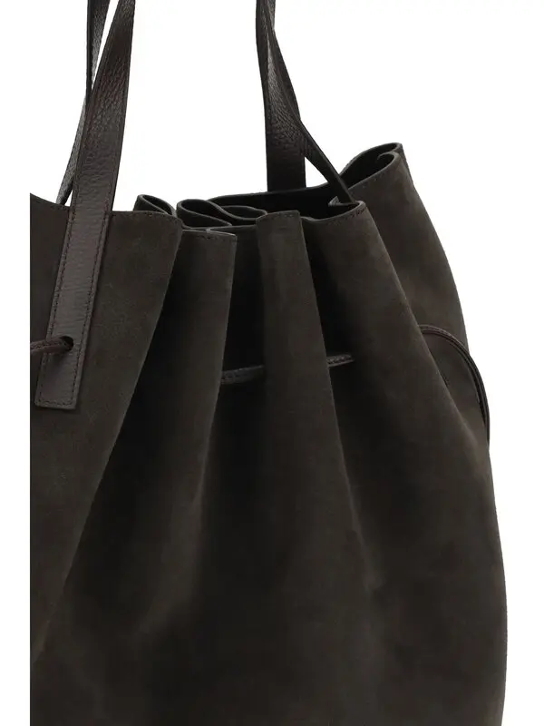 Yuzefi Scallop Suede Shoulder Bag