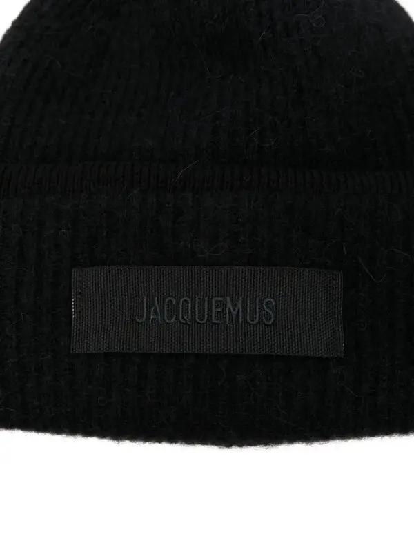 Jacquemus Le Bonnet Gros Grain - Black