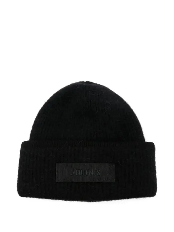 Jacquemus Le Bonnet Gros Grain - Black