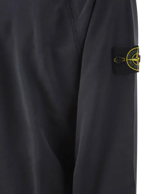 Stone Island Cotton Crew Neck Sweatshirt With Compass Badge