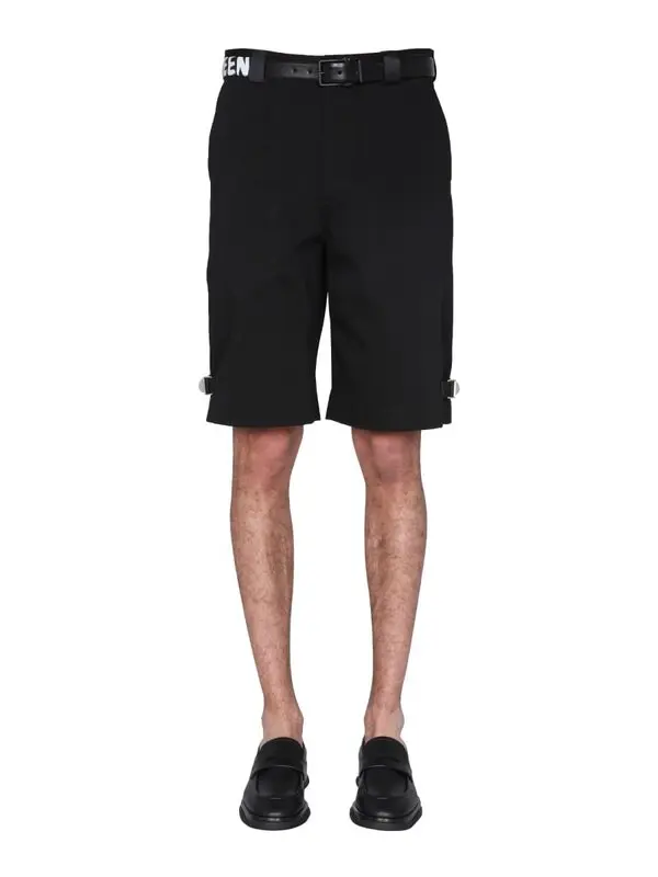 Alexander McQueen Regular Fit Bermuda - Black