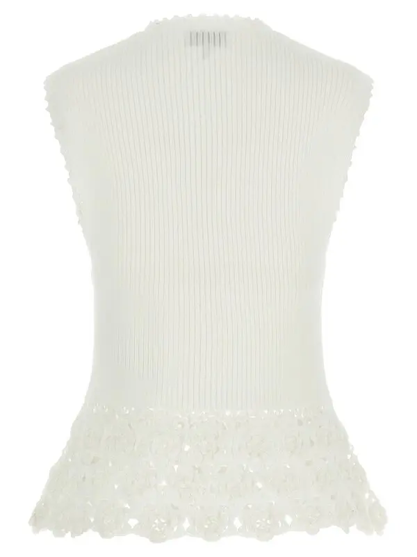 GANNI Cotton Crochet' Vest
