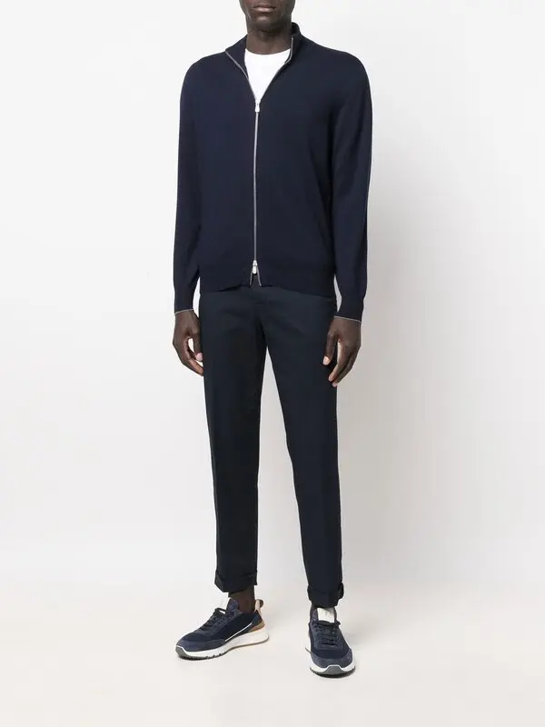 Brunello Cucinelli Cashmere Zipped Cardigan - Multicolor
