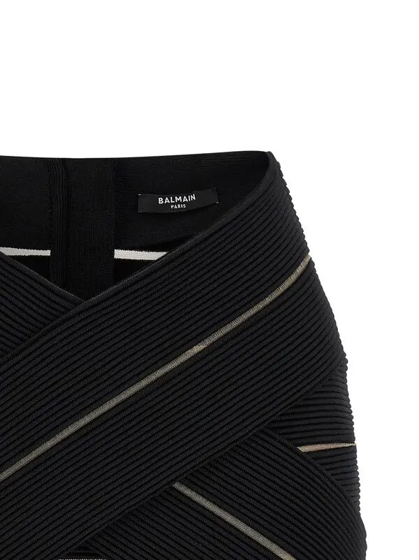 Balmain V-shaped Waist Skirt