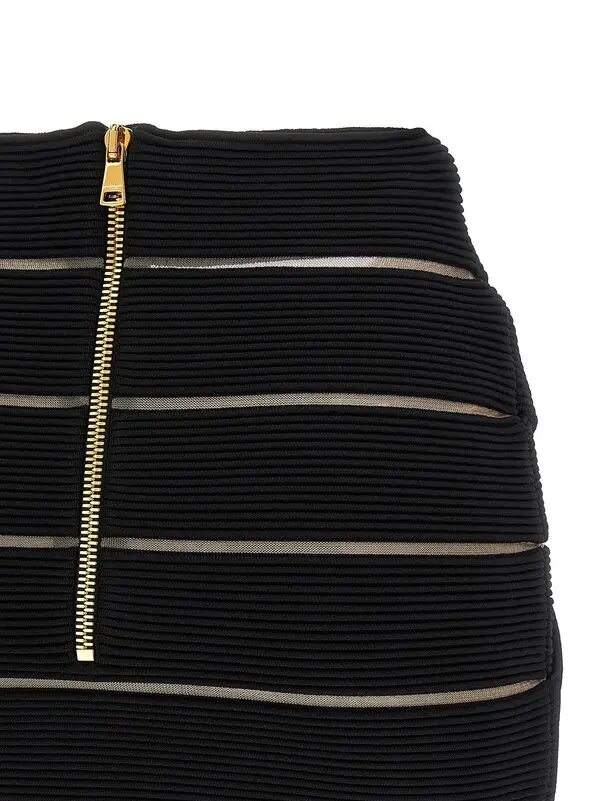 Balmain V-shaped Waist Skirt
