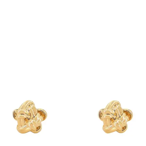 Bottega Veneta Flower Knot Earrings - Gold