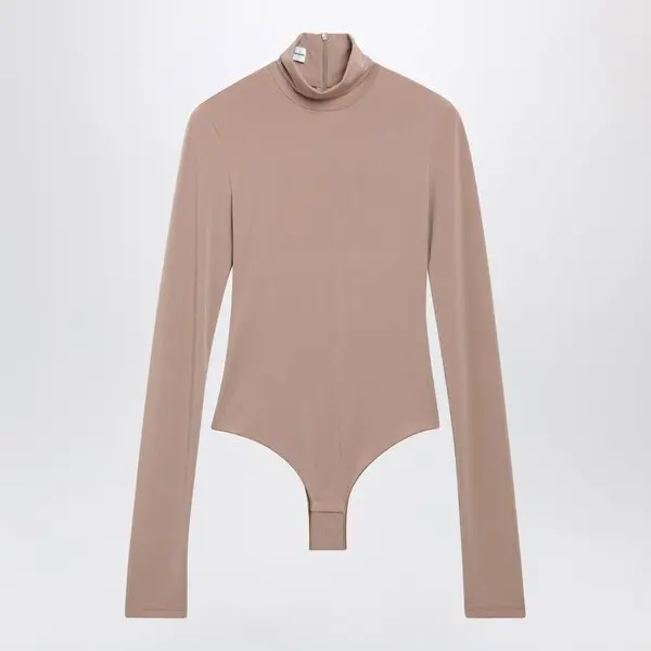 Andamane Stretch Jersey Turtleneck Bodysuit - Pink