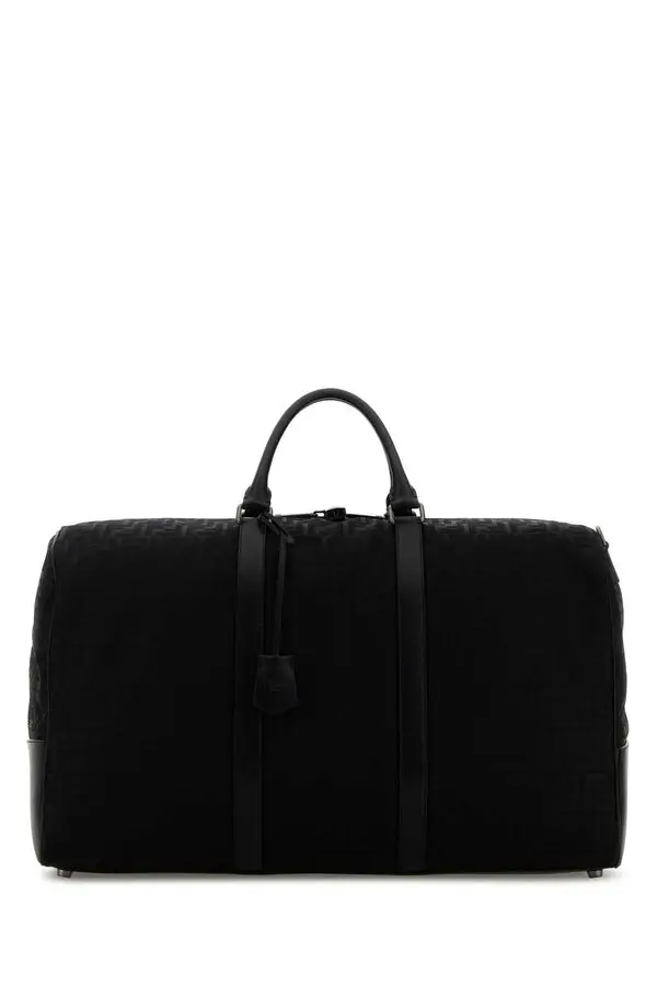 Fendi Fabric Large Ff Travel Bag - Black
