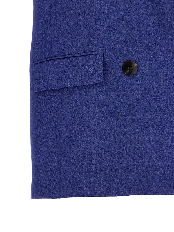 Max Mara Mstaia Linen Waistcoat - Blue