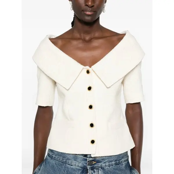 Alessandra Rich Neutrals Jackets Tweed Jackets