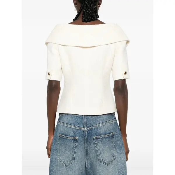 Alessandra Rich Neutrals Jackets Tweed Jackets