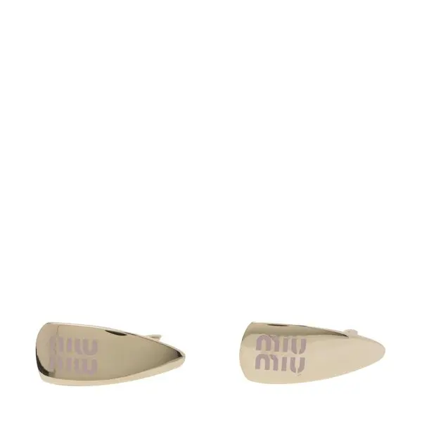Miu Miu Logo Hair Clip - Gold