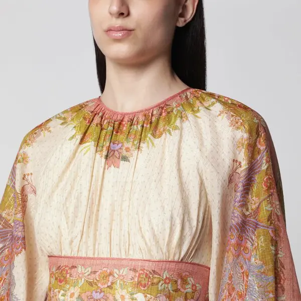 Zimmermann Indra Silk And Cotton Blend Printed Dress - Multicolor