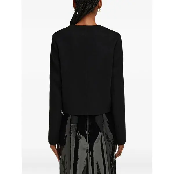 FERRAGAMO Cropped Wool Cashmere Jacket - Black