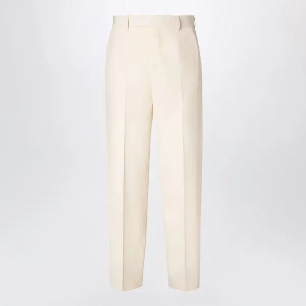 Fendi Beige Wool Gabardine Trousers