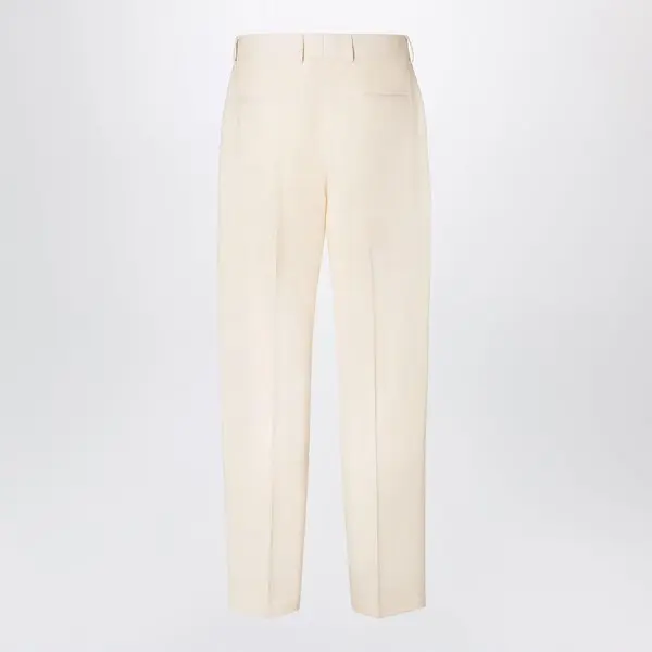Fendi Wool Gabardine Trousers - White