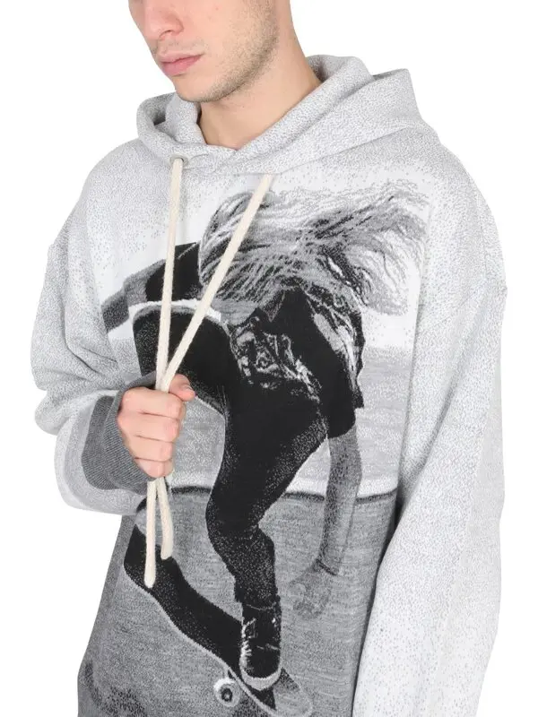 Palm Angels Hooded Graphic Sweatshirt