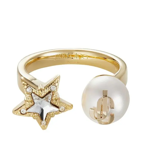 JIMMY CHOO Jc Star Pearl Ring - Gold