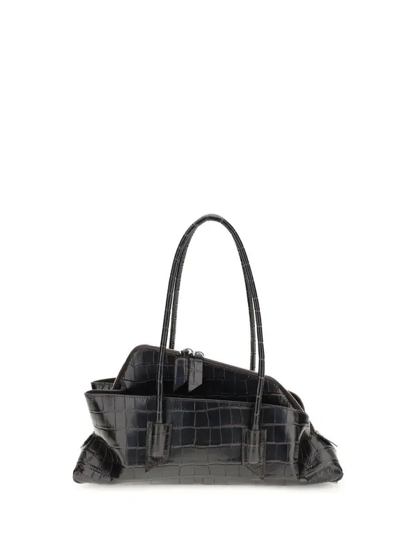 Attico Small La Passeggiata Shoulder Bag - Black