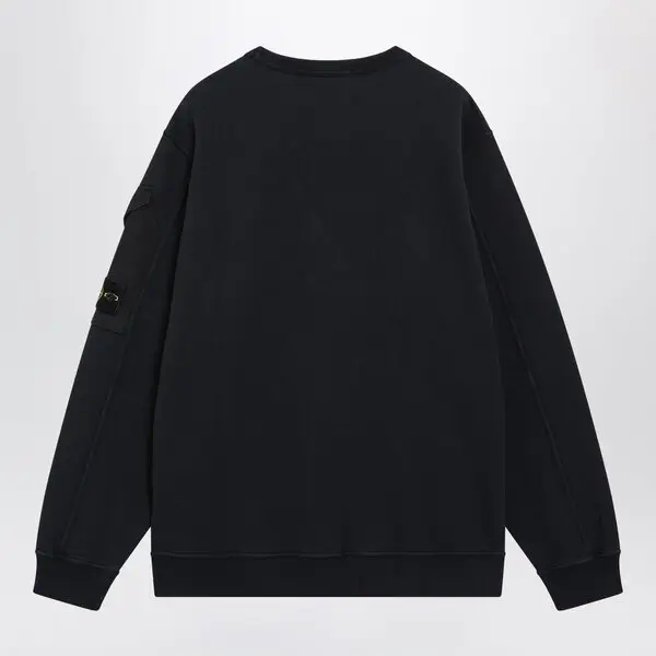 Stone Island Navy Cotton Crewneck Sweatshirt