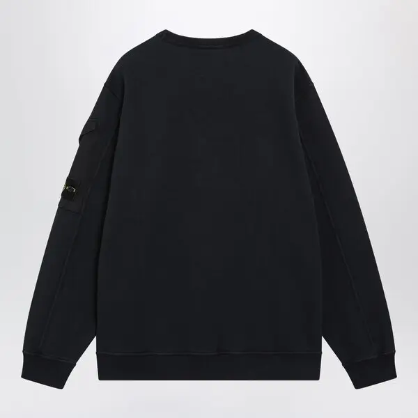 Stone Island Navy Cotton Crewneck Sweatshirt - Blue