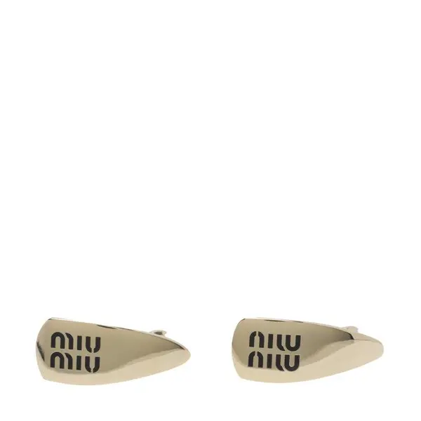 Miu Miu Logo Hair Clip - Gold
