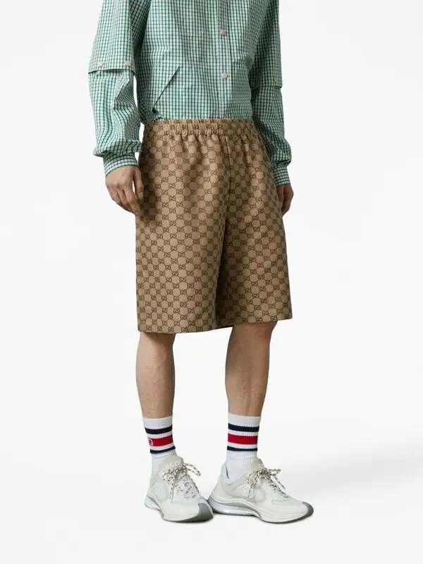 Gucci Gg Supreme Linen Shorts