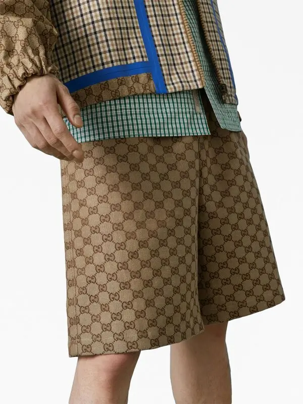 Gucci Gg Supreme Linen Shorts