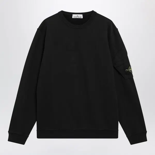 Stone Island Cotton Crewneck Sweatshirt - Black