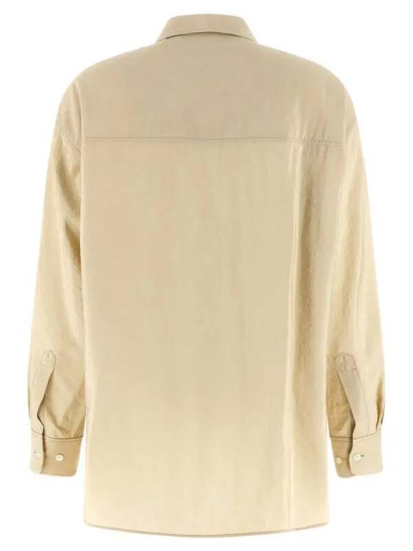 LEMAIRE Long Silk Shirt - Cream