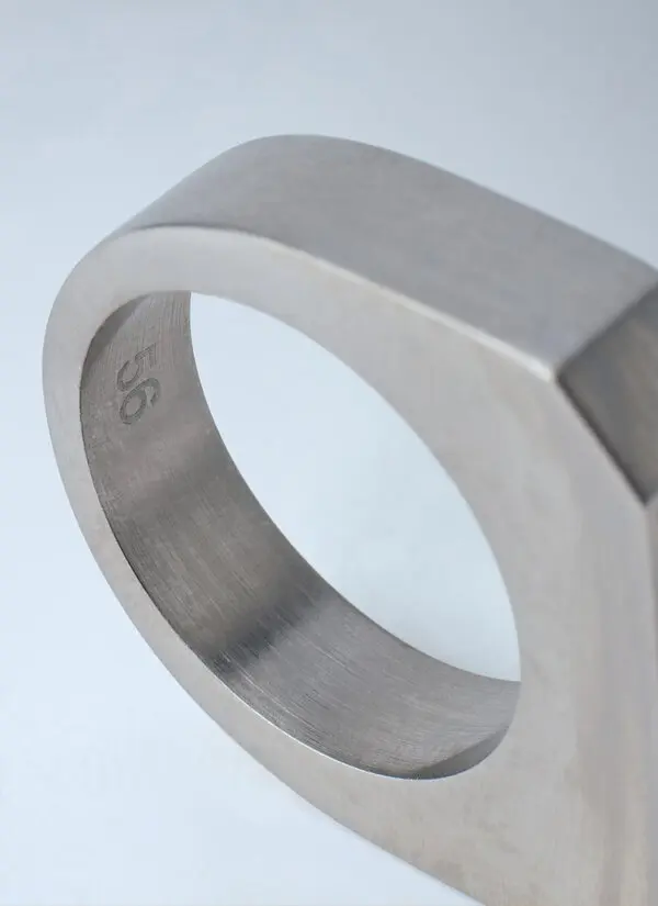 Rick Owens Pyramid Palladium Brass Ring