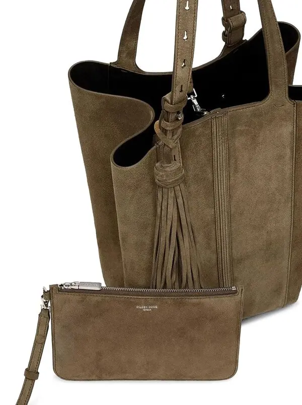 GOLDEN GOOSE Suede Fringe Tote Bag - Yellow
