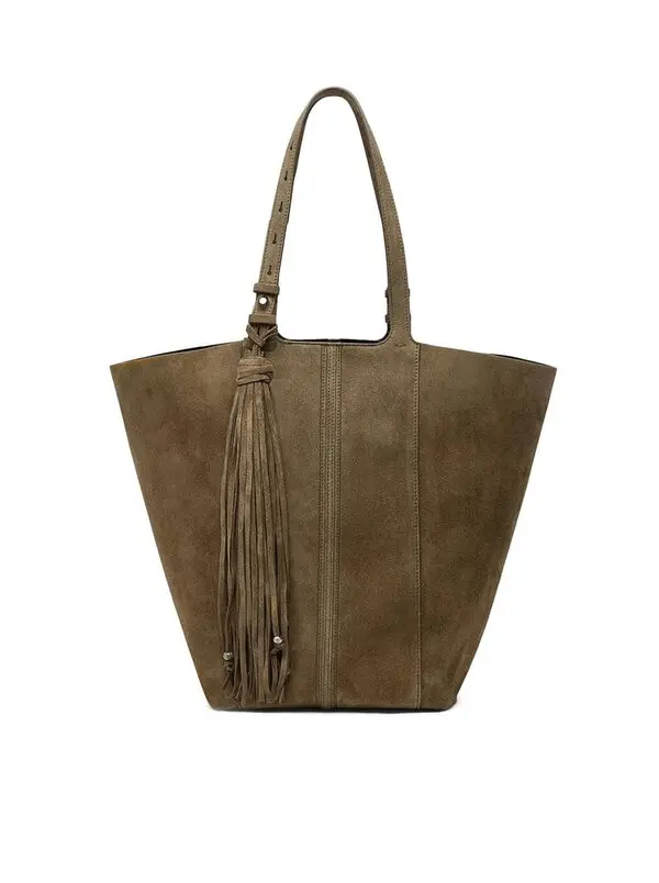 GOLDEN GOOSE Suede Fringe Tote Bag - Yellow