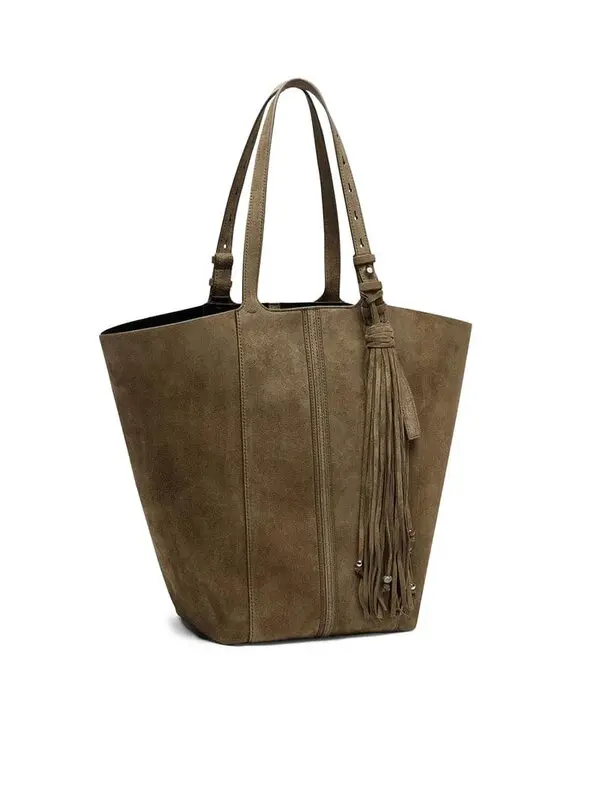 GOLDEN GOOSE Suede Fringe Tote Bag - Yellow