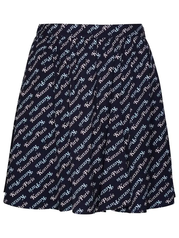 Kenzo Verdy Viscose Miniskirt - Blue