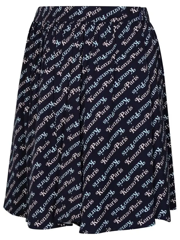 Kenzo Verdy Viscose Miniskirt - Blue