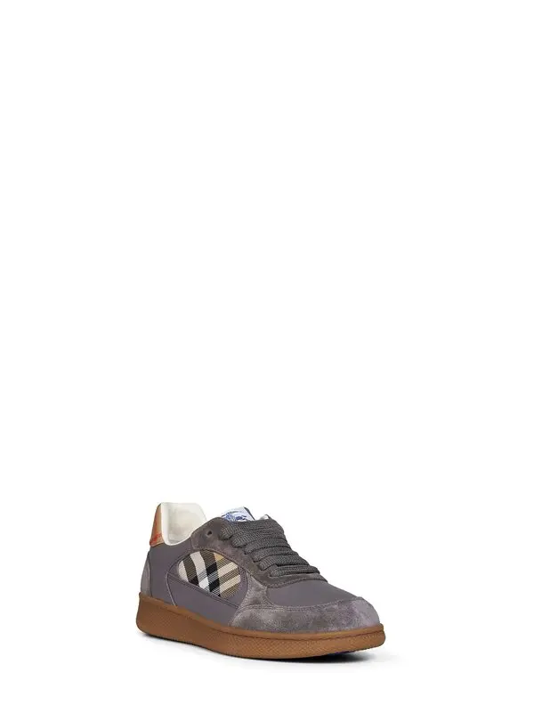 Burberry Leather And Check Terrace Sneakers