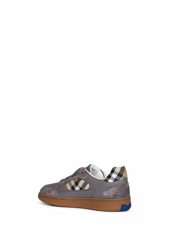 Burberry Leather And Check Terrace Sneakers