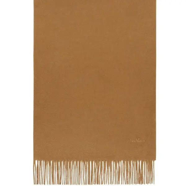 Max Mara Baci Cashmere Stole With Logo - Brown