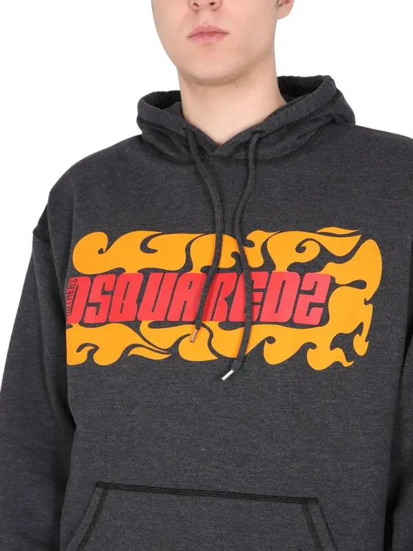Dsquared2 Logo Printed Sweatshirt - Black