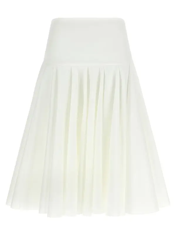 Jacquemus Cotton Poplin Le Jupon Midi Skirt - White