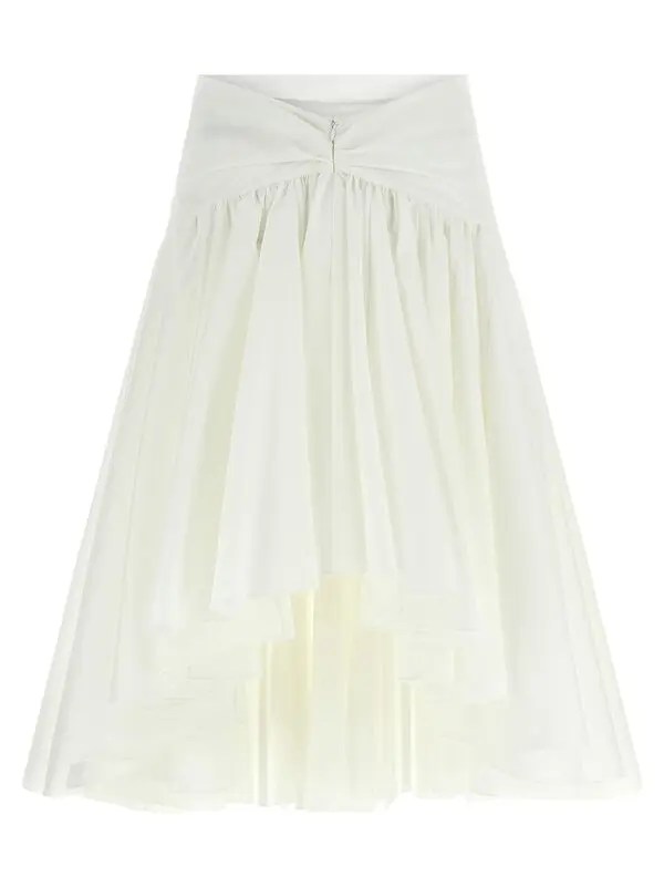 Jacquemus Cotton Poplin Le Jupon Midi Skirt - White