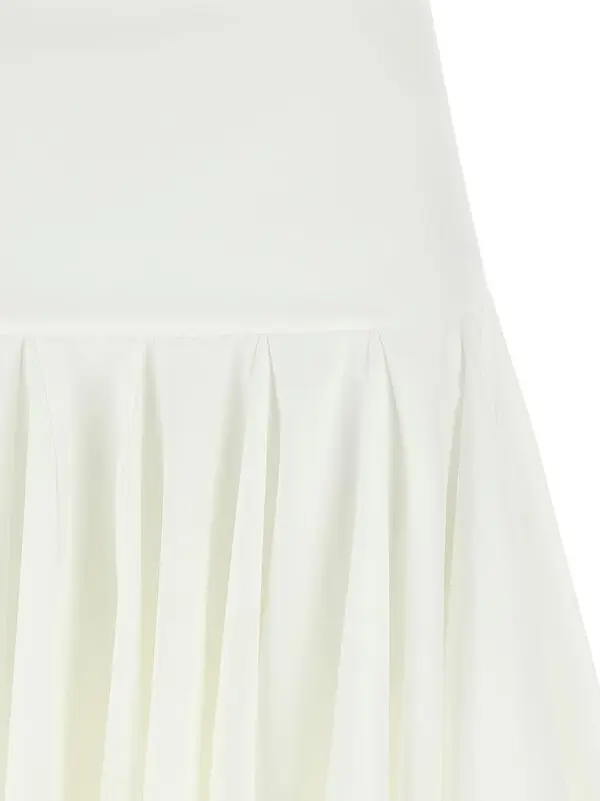 Jacquemus Cotton Poplin Le Jupon Midi Skirt - White