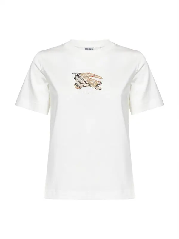 Burberry Cotton Ekd Check T-shirt - Multicolor