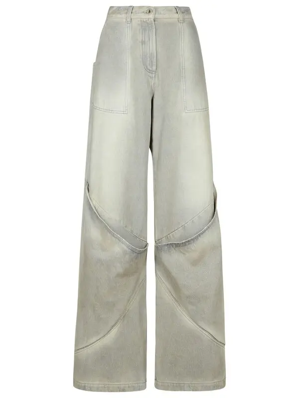 Attico Cotton Jeans - Gray