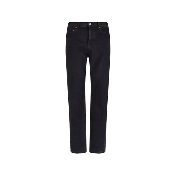 Saint Laurent Wash Denim Skinny Jeans - Black