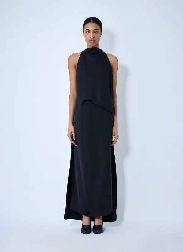 Sportmax Sleeveless Draped Maxi Dress - Black